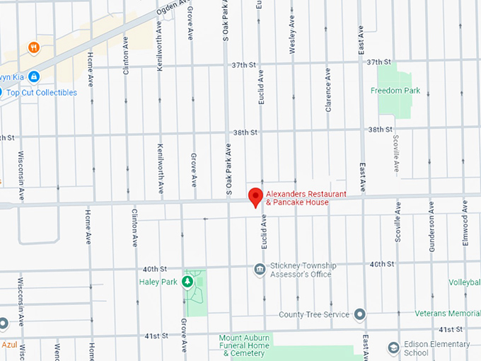 16 alexanders restaurant & pancake house map