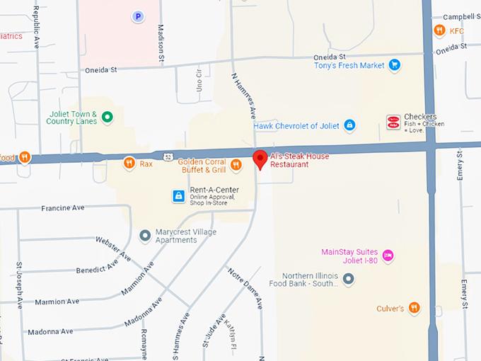 16 al's steak house restaurant map