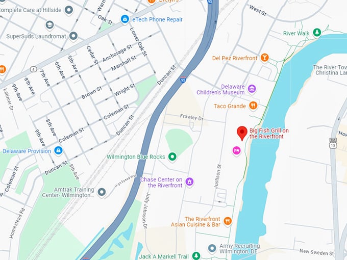 16 big fish grill riverfront map