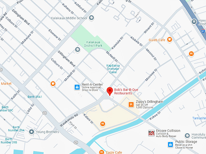 16 bob's bar b que restaurants map