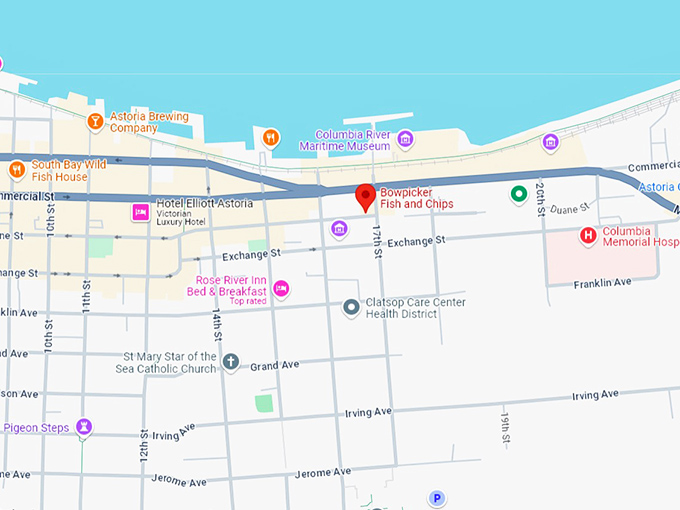 16 bowpicker fish and chips map