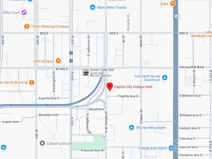 16 capital city antique mall map