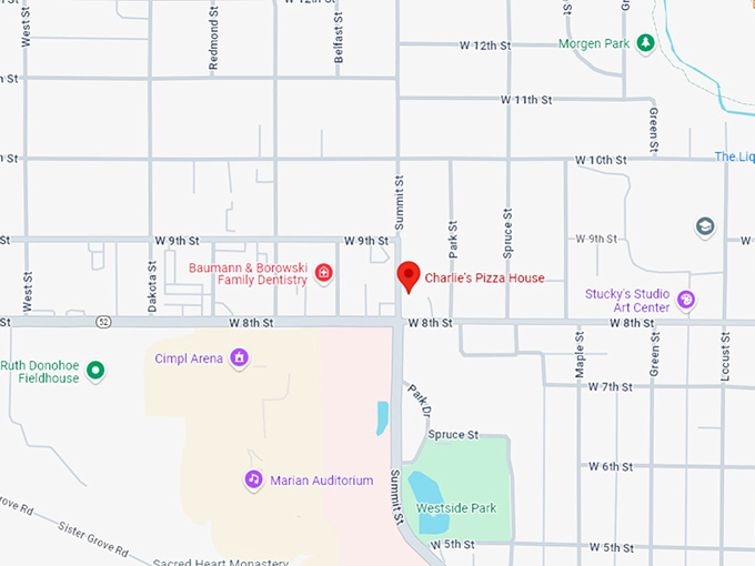 16 charlie's pizza house map