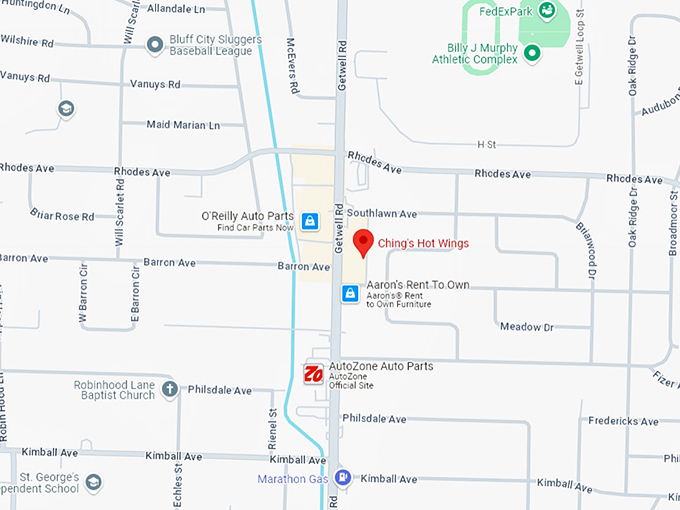 16 ching's hot wings map