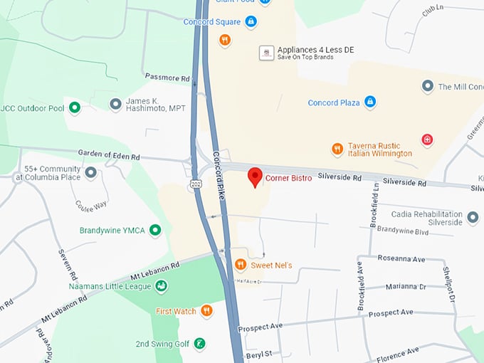 16 corner bistro map