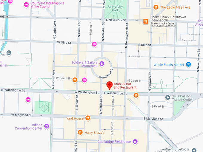 16 crab 99 bar and restaurant map