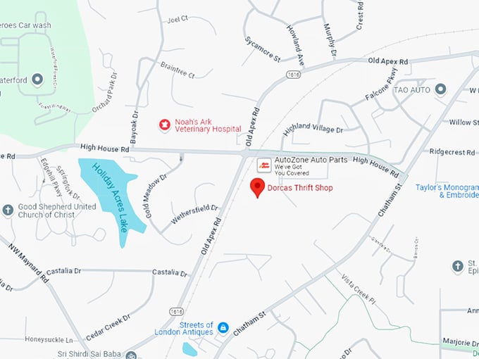 16 dorcas thrift shop map
