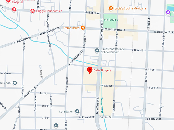 16 dub’s burgers map