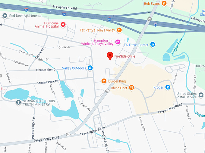 16 fireside grille map