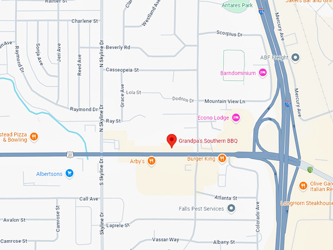 16 grandpa's southern bbq map