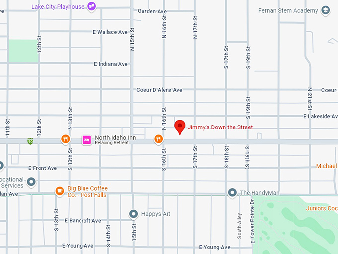 16 jimmy's down the street map