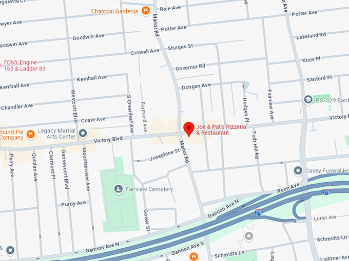 16 joe & pat's pizzeria & restaurant map