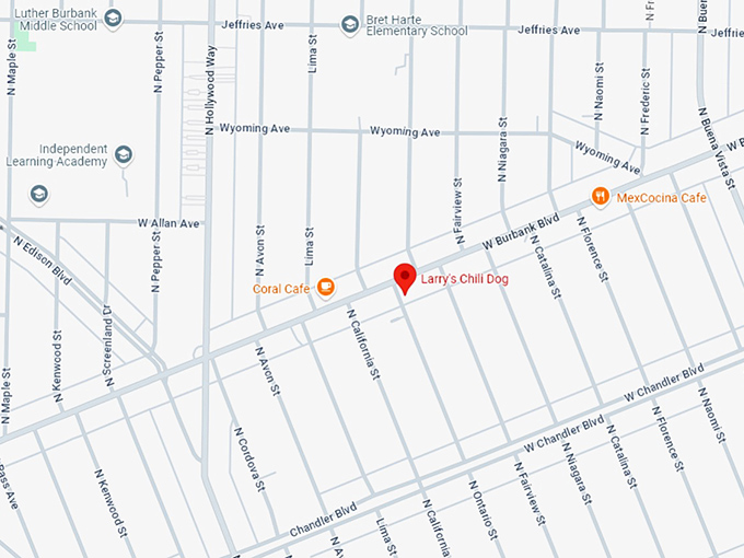 16 larry's chili dog map