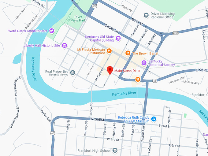 16 main street diner map