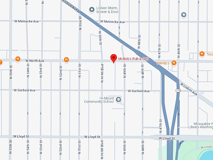 16 mcbob's pub & grill map