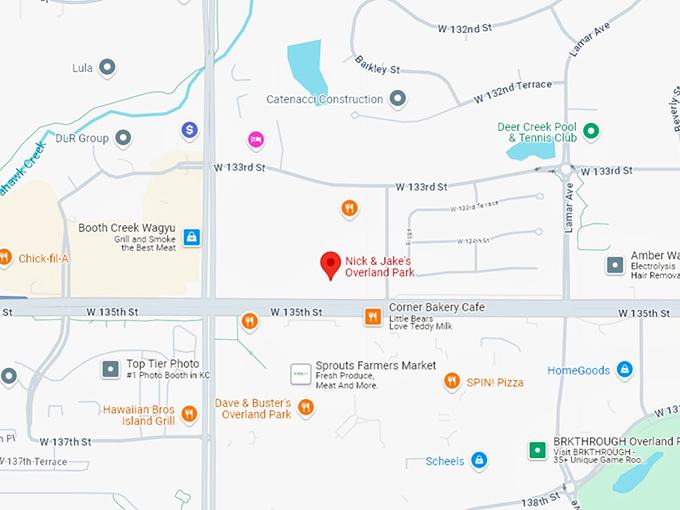 16 nick & jake's overland park map