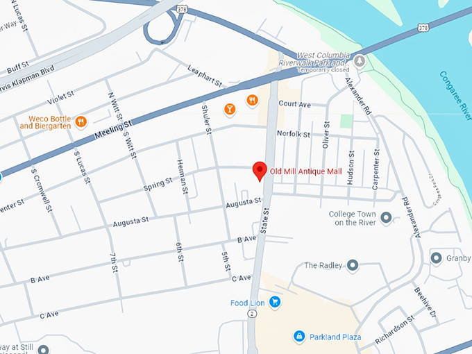 16 old mill antique mall map