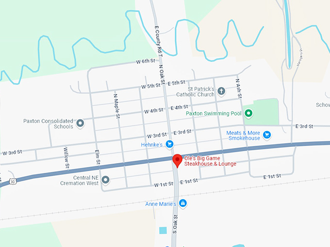 16 ole's big game steakhouse & lounge map