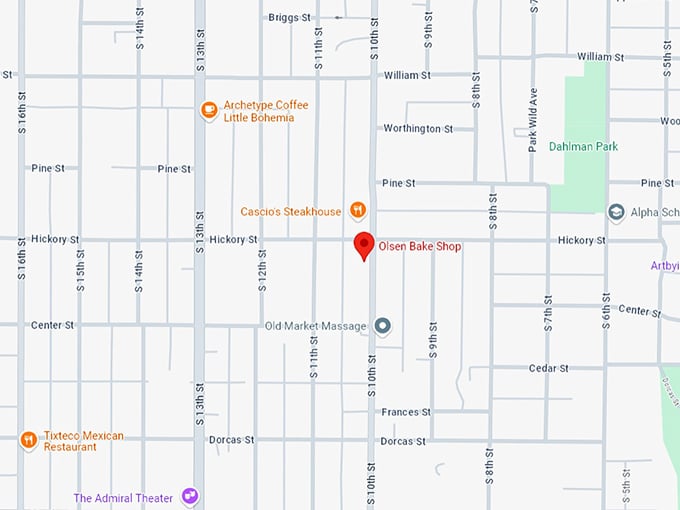 16 olsen bake shop map