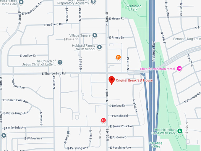 16 original breakfast house map