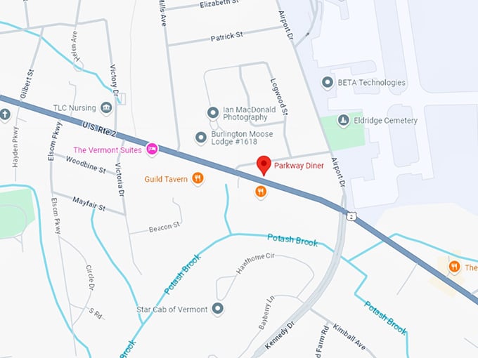 16 parkway diner map