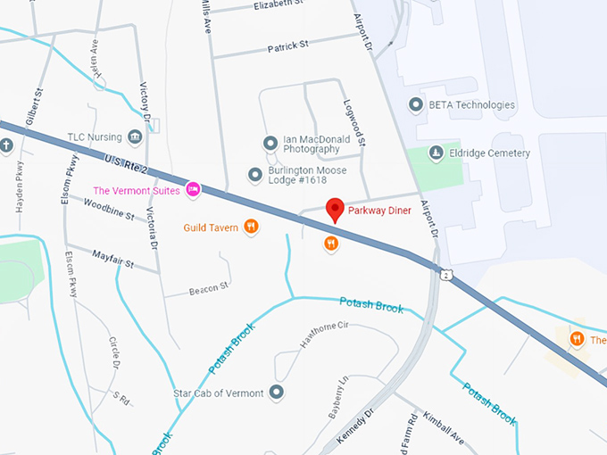 16 parkway diner map