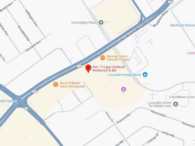 16 pier 17 cajun seafood restaurant & bar map