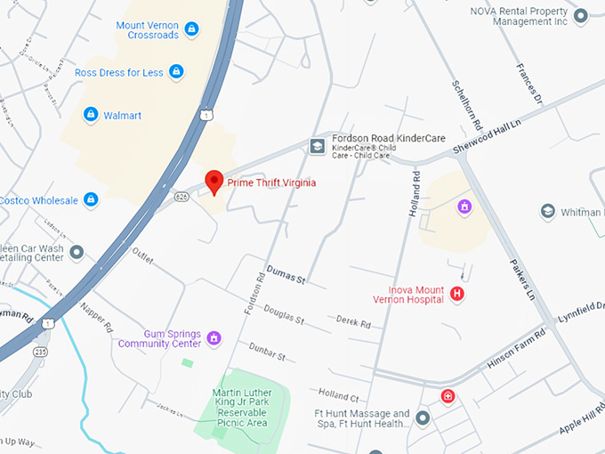 16 prime thrift virginia map