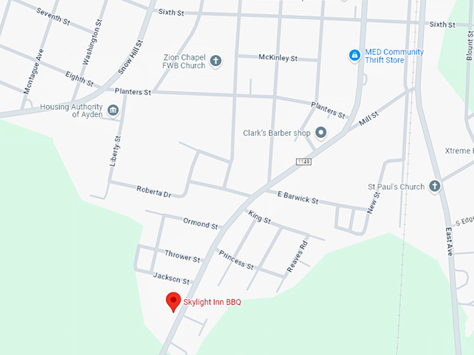 16 skylight inn bbq map