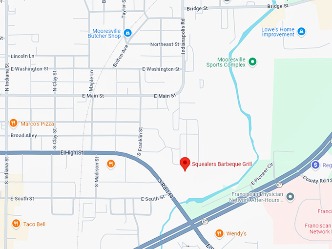 16 squealers barbeque grill map