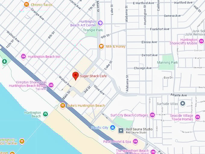 16 sugar shack cafe map