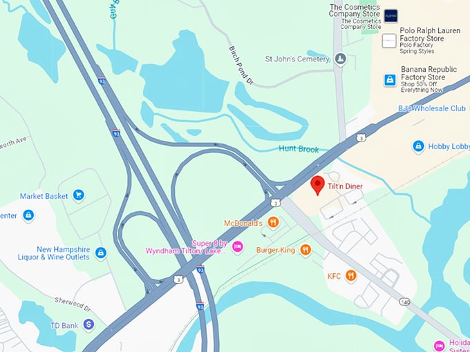 16 tilt'n diner map