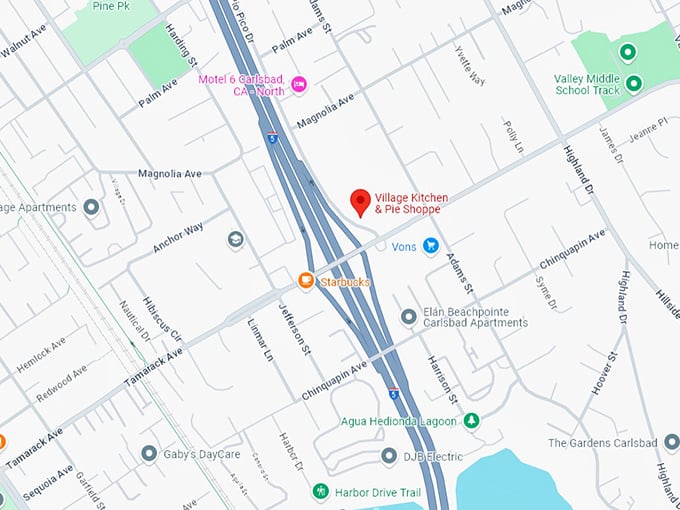 16 village kitchen & pie shoppe map