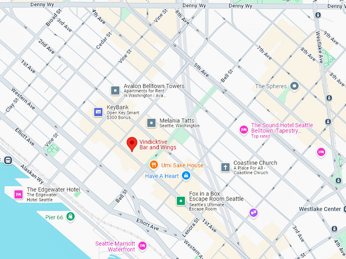 16 vindicktive bar and wings map