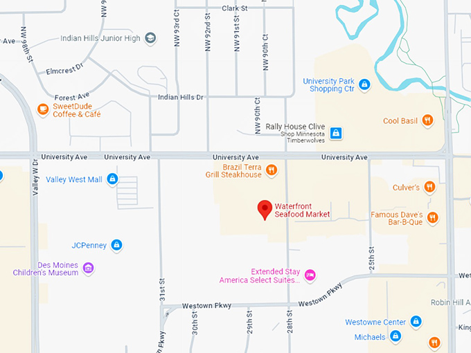 16 waterfront seafood market map