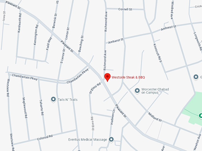 16 westside steak & bbq map