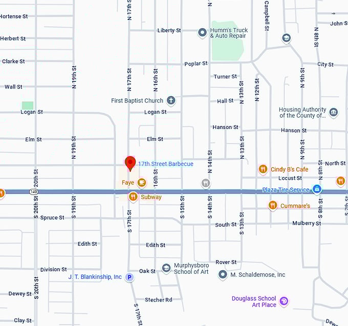 16. 17th street barbecue map