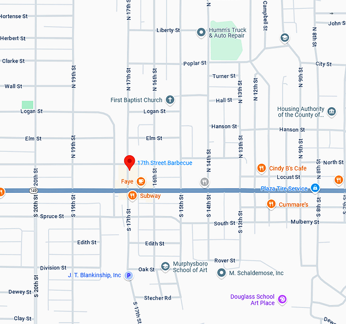 16. 17th street barbecue map