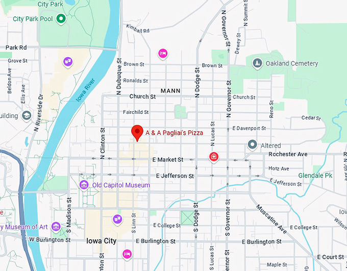 16. a & a pagliai's pizza map