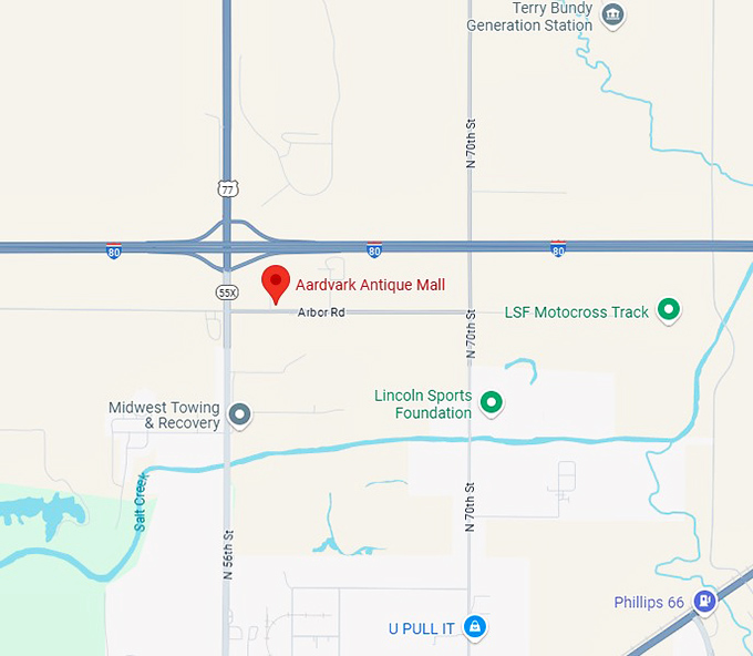 16. aardvark antique mall map