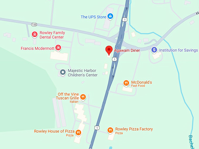 16. agawam diner map