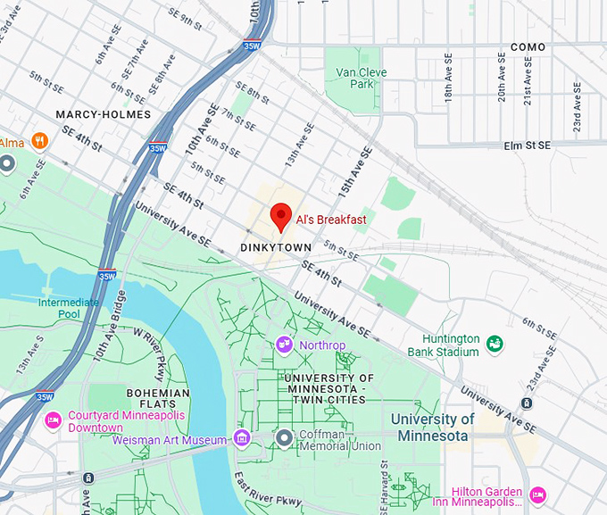 16. al's breakfast map