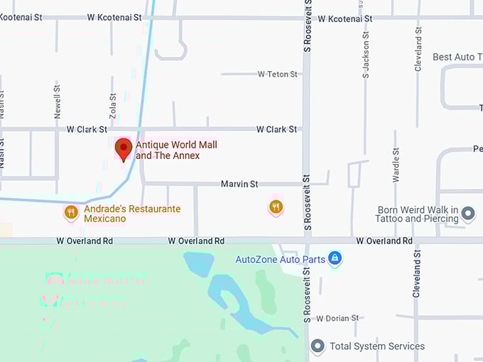 16. antique world mall and the annex map