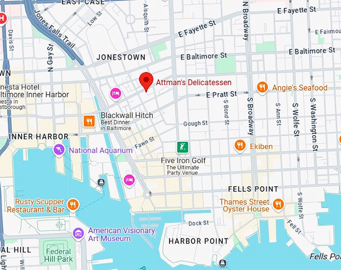 16. attman's delicatessen map