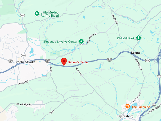 16. babuni's table map