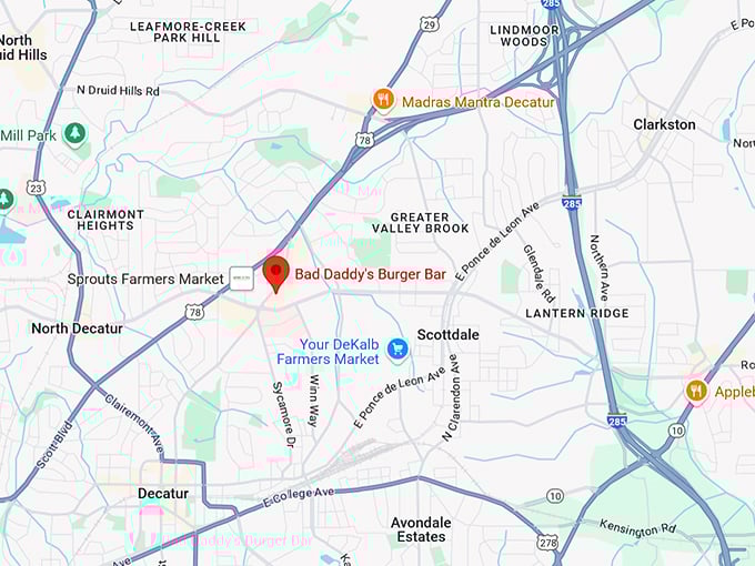 16. bad daddy's burger bar map