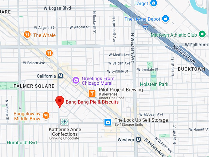 16. bang bang pie & biscuits map