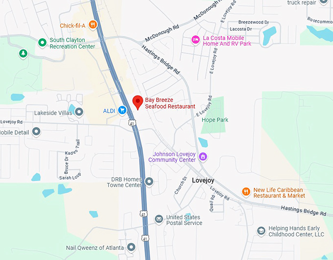 16. bay breeze seafood restaurant map