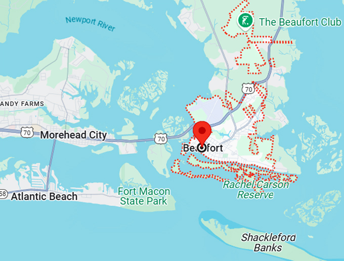 16. beaufort north carolina map