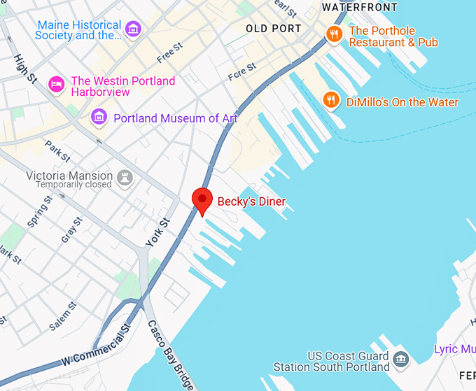 16. becky's diner map